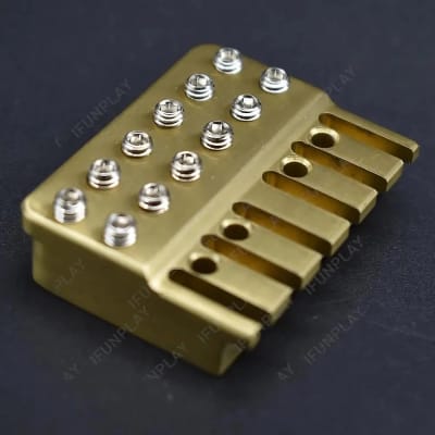 Brass Headless Guitar String Bridge Locking Nut | Reverb