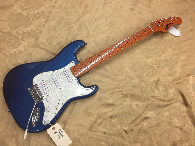 Stadium Stratocaster Electric Guitar Metallic Blue Gloss | Reverb