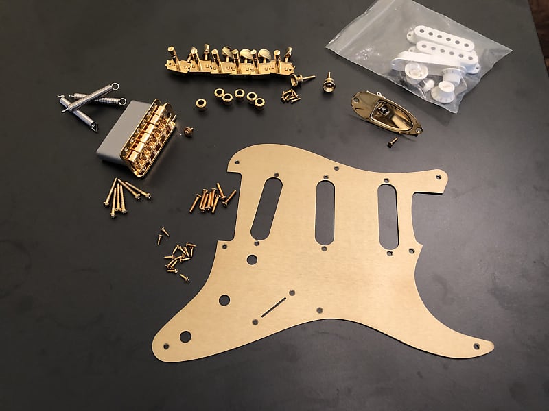 Fender Gold ‘56 Stratocaster hardware kit 2014 Gold Plated | Reverb