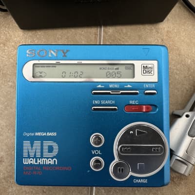 Sony MD Walkman MZ-R70 1999 - Blue | Reverb