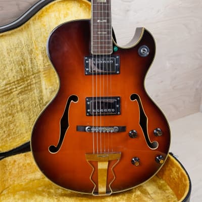 Greco ES175, Full Hollow Body, Sunburst, 1974 Vintage, Hard | Reverb