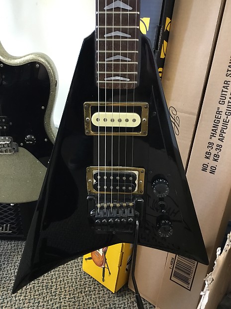 Burnside by Guild The Lance 1980's Black Flying V electric | Reverb