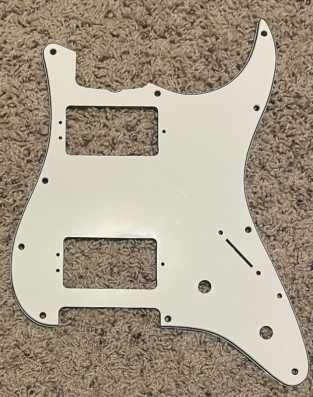 Fender Pickguard Planet Stratocaster HH Pickguard - Parchment | Reverb