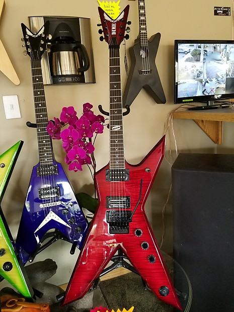 Dean Dimebag Rebel Flame Top Trans Red 2015 | Reverb