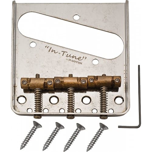 Bridge - Gotoh, BS-TC1 Relic, Brass In-Tune, Aged Chrome | Reverb