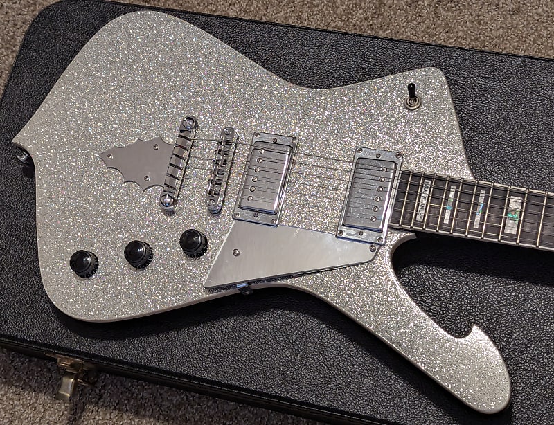 Ibanez 2017 PS120SSP Iceman SILVER SPARKLE Paul Stanley KISS | Reverb