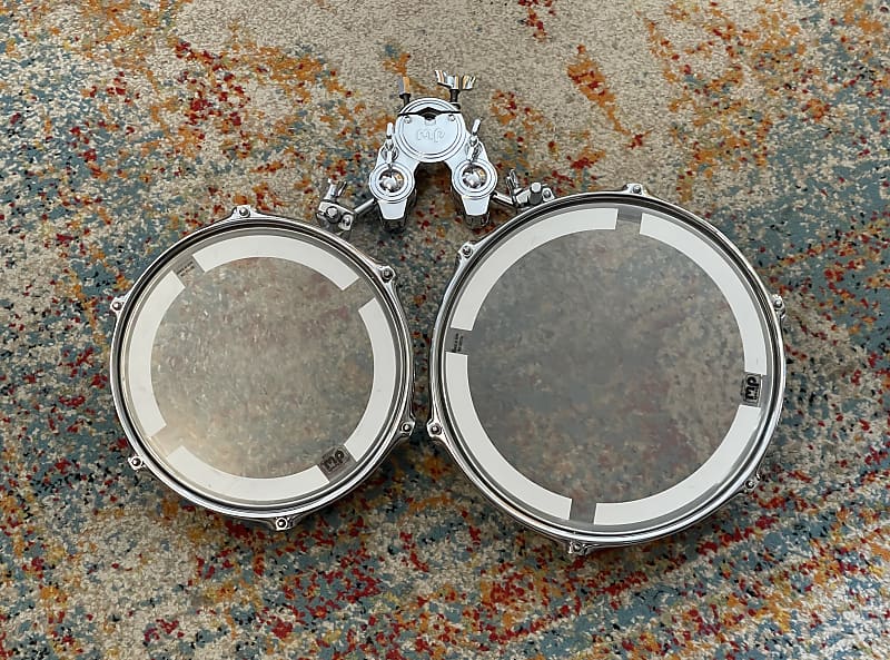 DW Chrome 10 & 12" Piccolo Toms & DWSM992 Double Tom Clamp | Reverb