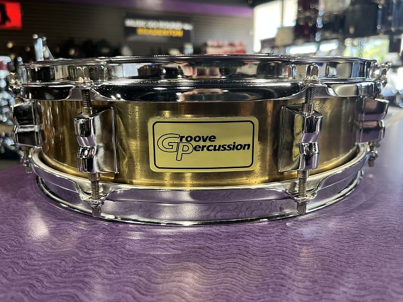 Groove Percussion 3.5x13 Brass Piccolo Snare | Reverb