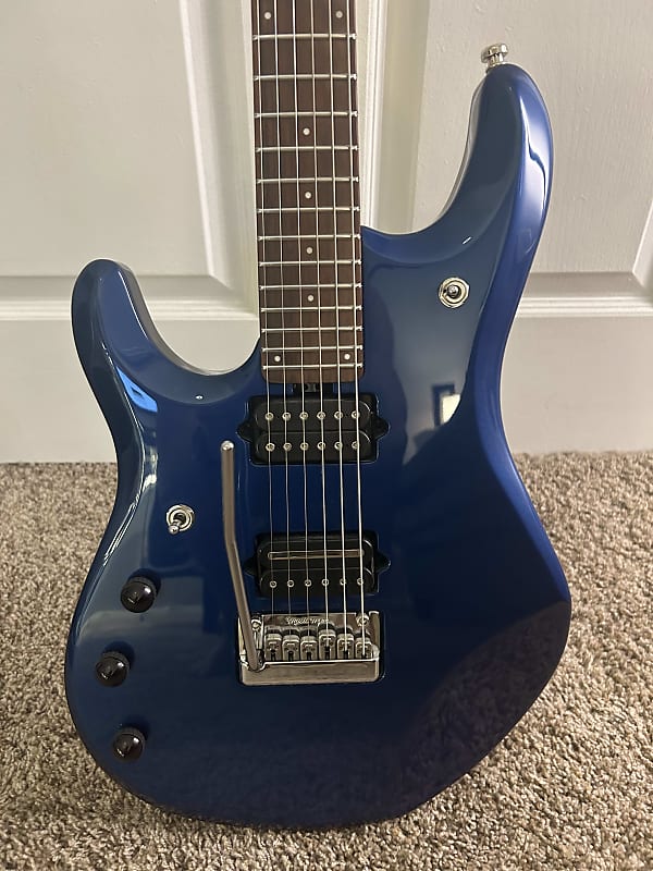 Left Handed Ernie Ball Music Man JP6 Blue - 2011-2013 | Reverb