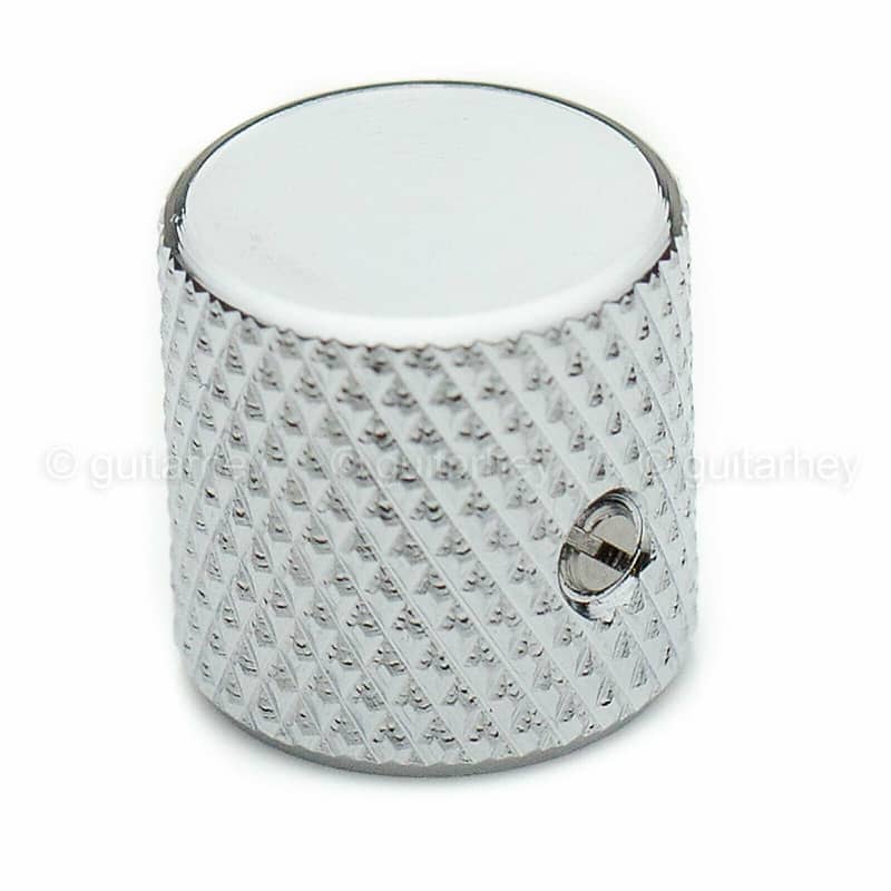 NEW (1) Chrome Brass Flat Barrel Knobs w/ Set Screw for | Reverb