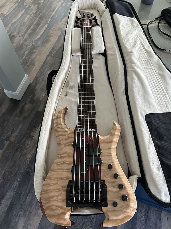 Bootleg brand Custom 6 string bass guitar Jon Hill Kahler | Reverb