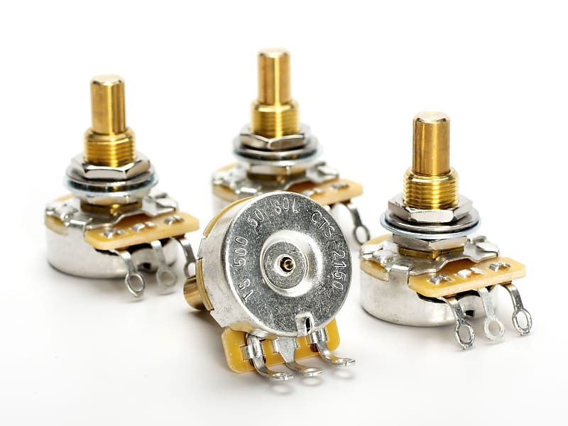 CTS 500k Audio/Log Pot, Solid Shaft, Rear-Routed Guitars (4 | Reverb