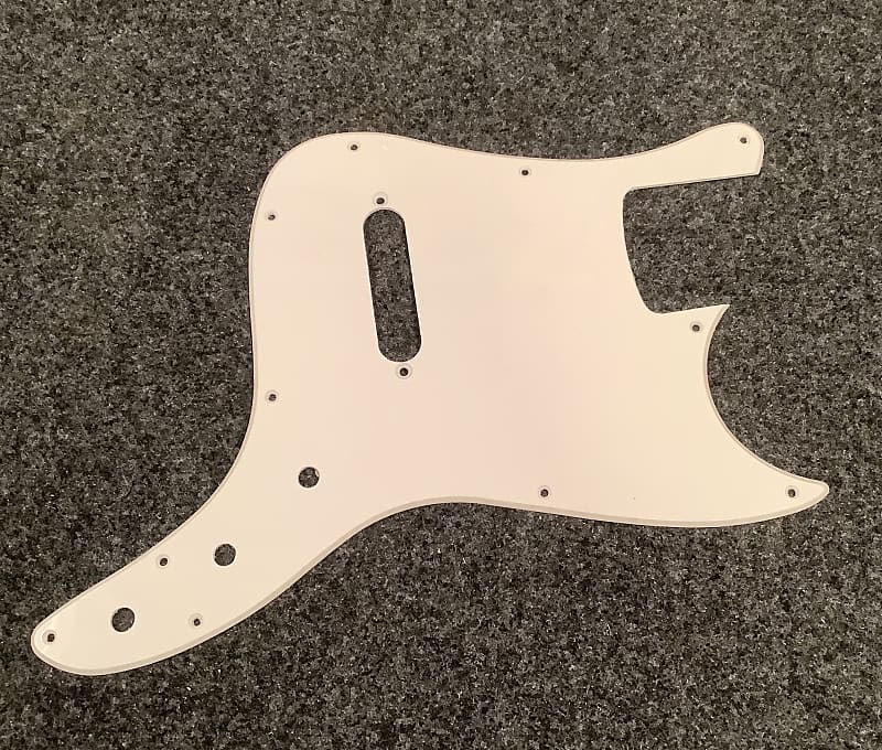 Squier Bronco Bass Pickguard - White 2018 and later | Reverb