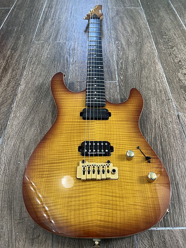 Carvin/Kiesel Contour 66 2000-2010 - Amber Sunburst - Gold | Reverb