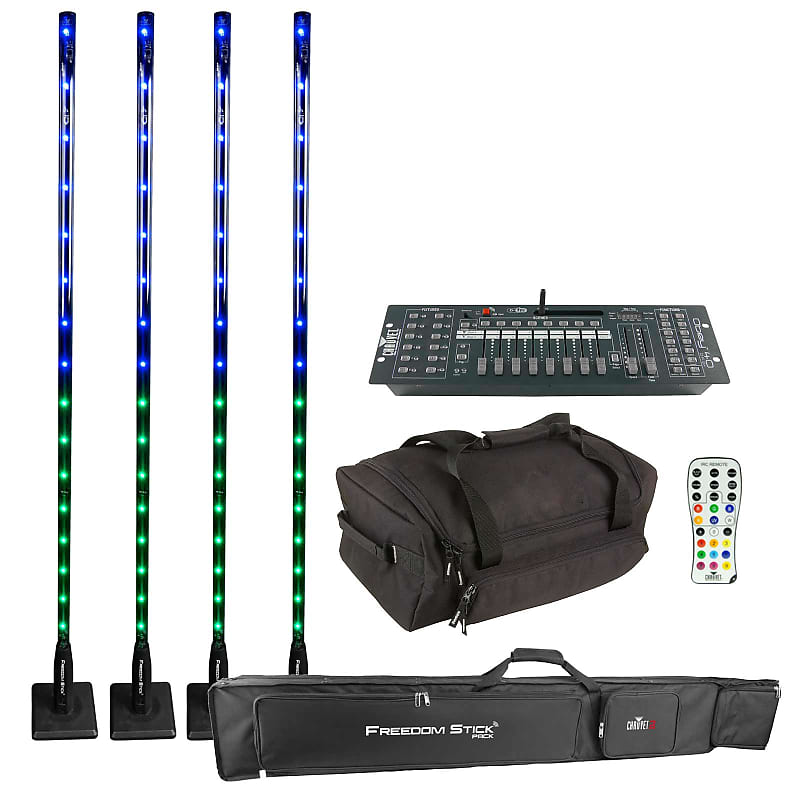 Chauvet DJ Freedom Stick Pack (4) & Obey 40 D-Fi Wireless DMX | Reverb