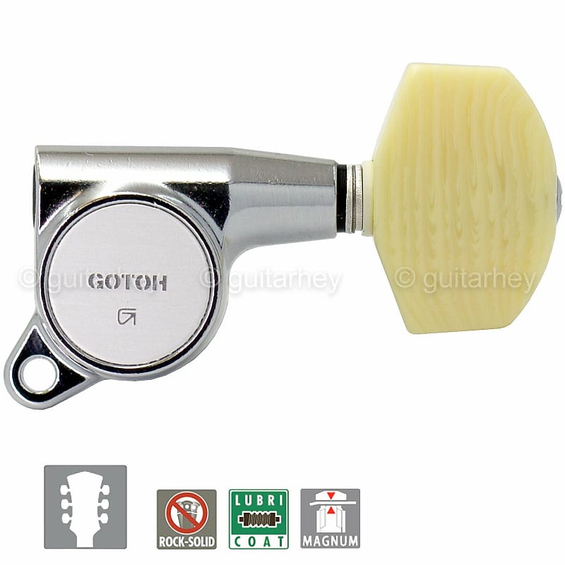 NEW Gotoh SG381-M01 MG Locking Tuners L3+R3 LARGE IVORY | Reverb