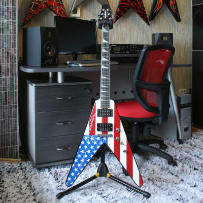 Jackson Y2KV USA Flag - personal Dave Mustaine guitar! | Reverb