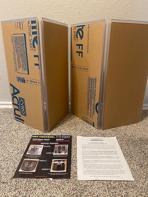 ClearSonic Acrylic Amp Shield 4 panel 12x24 | Reverb