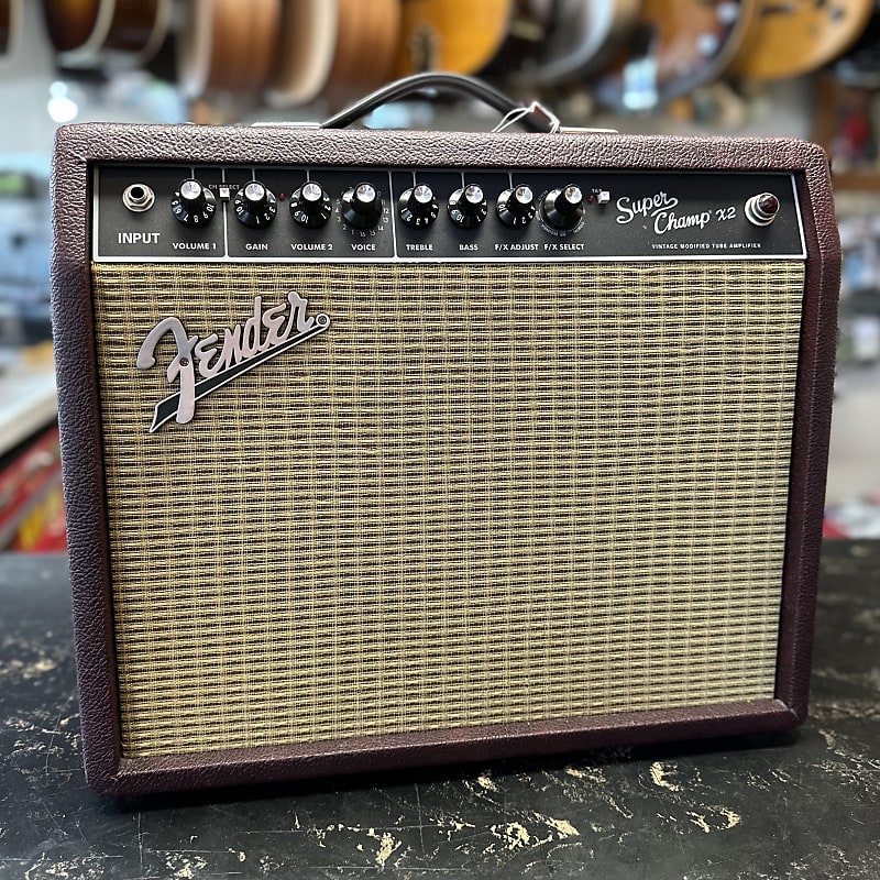Fender Super Champ X2 FSR 15-Watt 1x10 Tube Amp 2016 Wine Red | Reverb