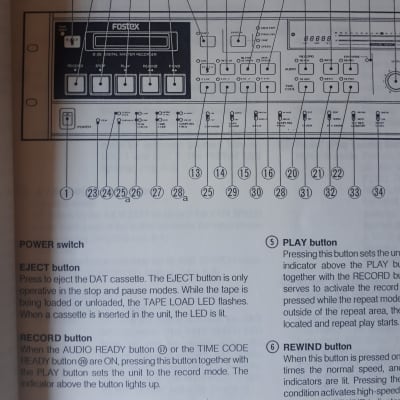Owner's Manual for Fostex D-20 Digital Master Recorder & | Reverb