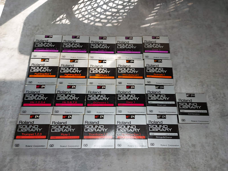 Roland Sound Library Data Cards (Lot Of 42) | Reverb