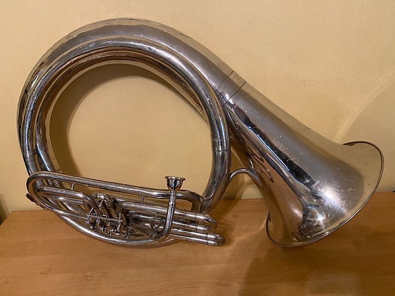Helicon Tuba "Bb" Soviet 3 Valves Brass Pipe Wind Instrument | Reverb