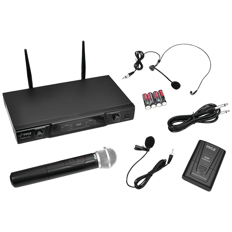 Pyle Pro PDWM2115 VHF Dual-Channel Wireless Microphone | Reverb