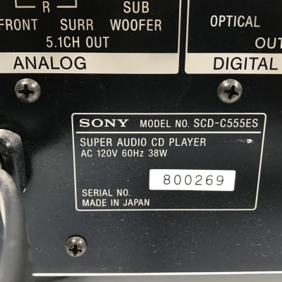 Sony SCD-C555ES Super Audio CD player 5 Disc Multi SACD/CD | Reverb