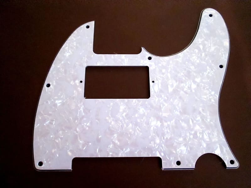 Guitar Madness White Pearl Tele Humbucker Pickguard 4-ply | Reverb