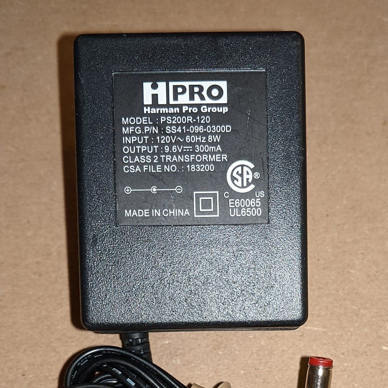 HPRO Harman Pro 9.6V Power Adapter PS200R-120 | Reverb