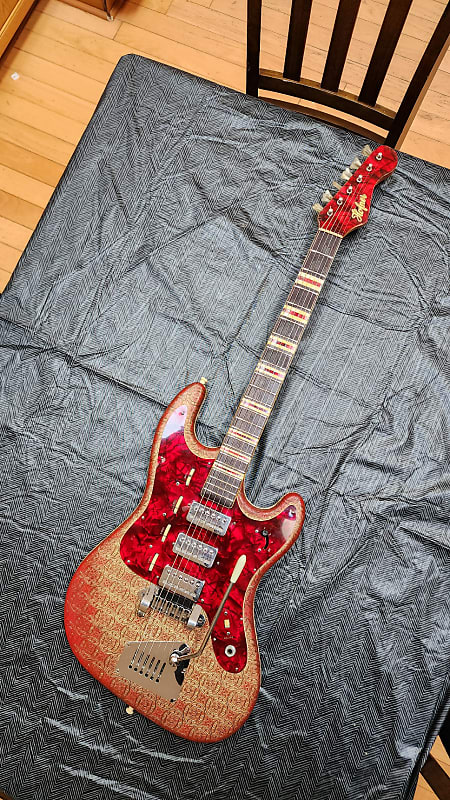 Hofner 175 Brokat Red Electric Guitar 1963 100% Original, | Reverb