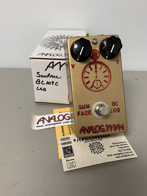 Analogman Sunface BC109C Silicon with LED Fuzz Effect Pedal | Reverb