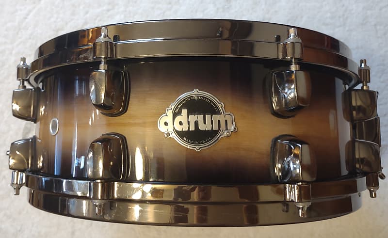 ddrum Dominion 14x5.5" Ash Snare Drum - Amber Burst | Reverb