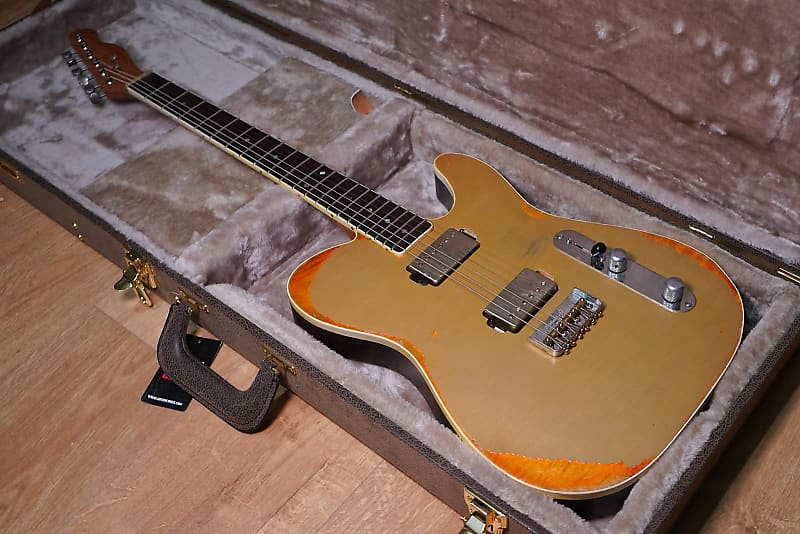 Sr. Cunha T Custom - Gold Over Burst "Custom Tele" | Reverb