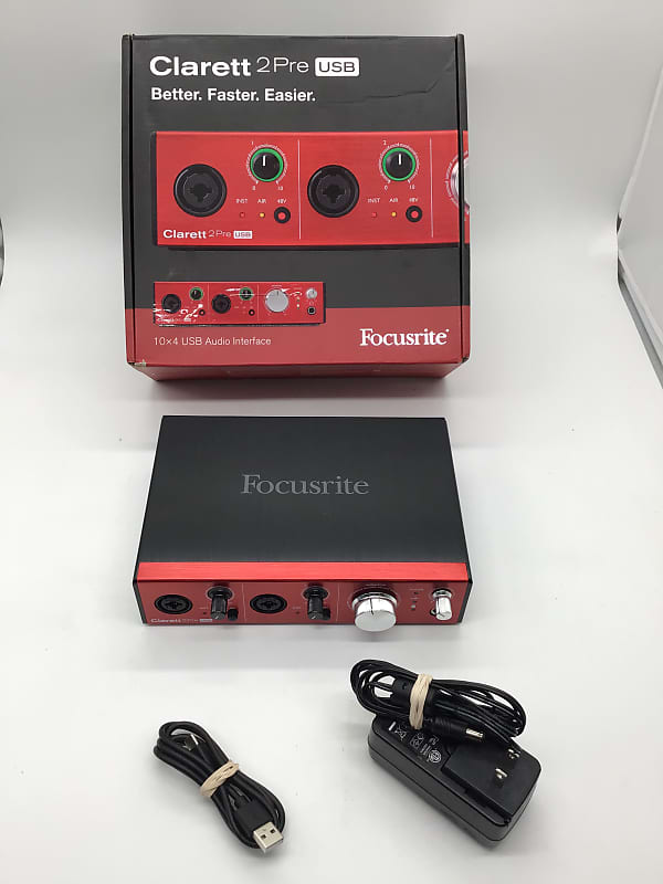 Focusrite Clarett 2 Pre USB 2015-2021 - Red & Black | Reverb