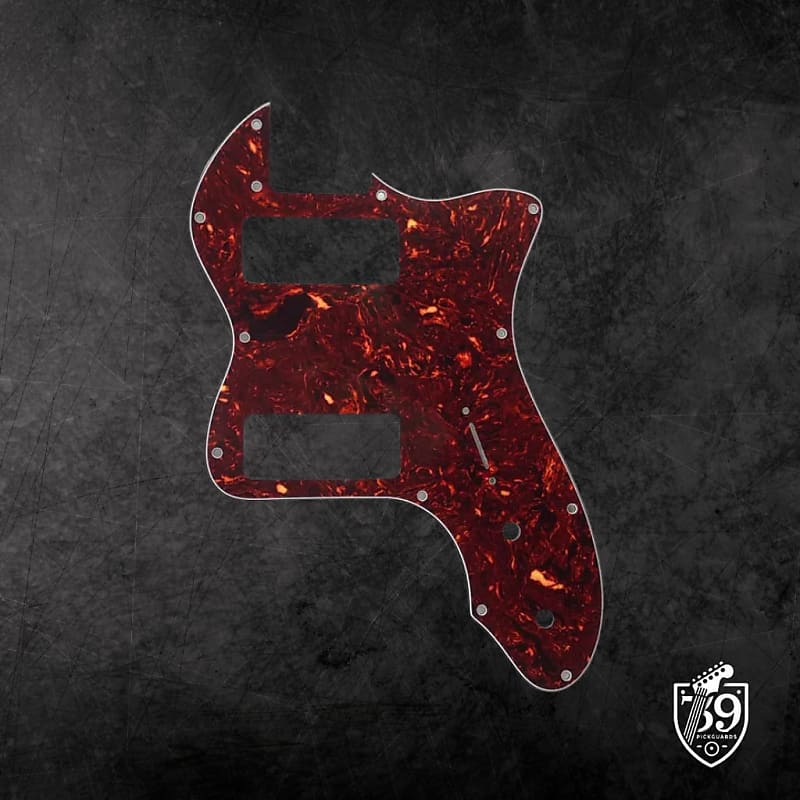 4 Ply Brown Tortoise Telecaster Thinline Style P90s Pickguard | Reverb