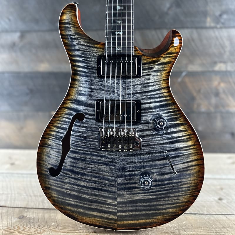 PRS Wood Library Custom 24 Semi-Hollow Flame Maple 10 Top - | Reverb