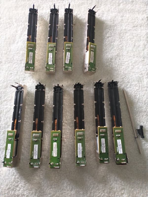 Mackie Penny & Giles motorized Faders Set of 10 for Parts ; | Reverb