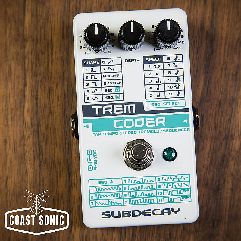 Subdecay TremCoder Stereo Tremolo Sequencer | Reverb