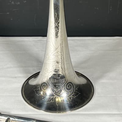 Vintage King Conservatory 1920s Silver Plated Trombone over | Reverb