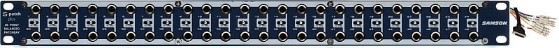 Samson S-Patch Plus 48-point Balanced Patchbay Bundle with | Reverb