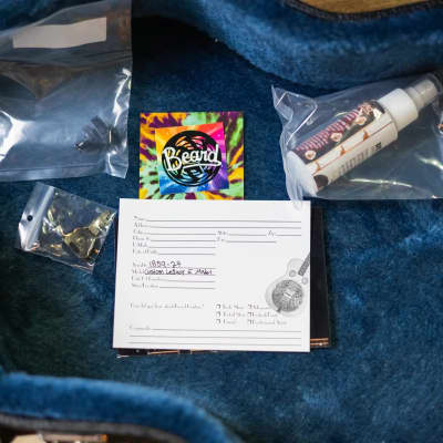 Beard Custom Legacy E Mango/Curly Maple Resonator - Black Ice | Reverb