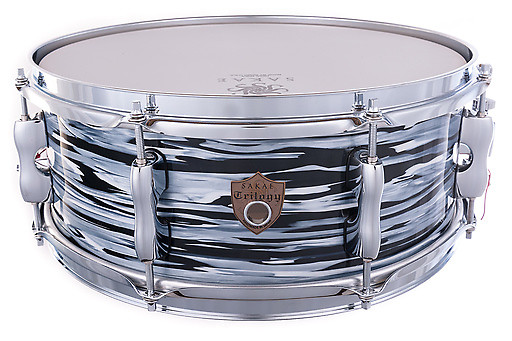 Sakae Trilogy Street 5.5x14 Snare Drum, Black Oyster Pearl | Reverb