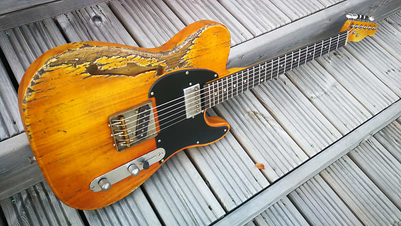 Vtt Relics Telecaster Thinline 50's Butterscotch blond | Reverb