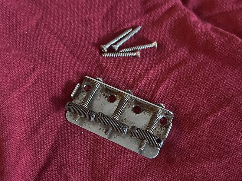1958 - 64 Fender Musicmaster Duo Sonic guitar bridge | Reverb