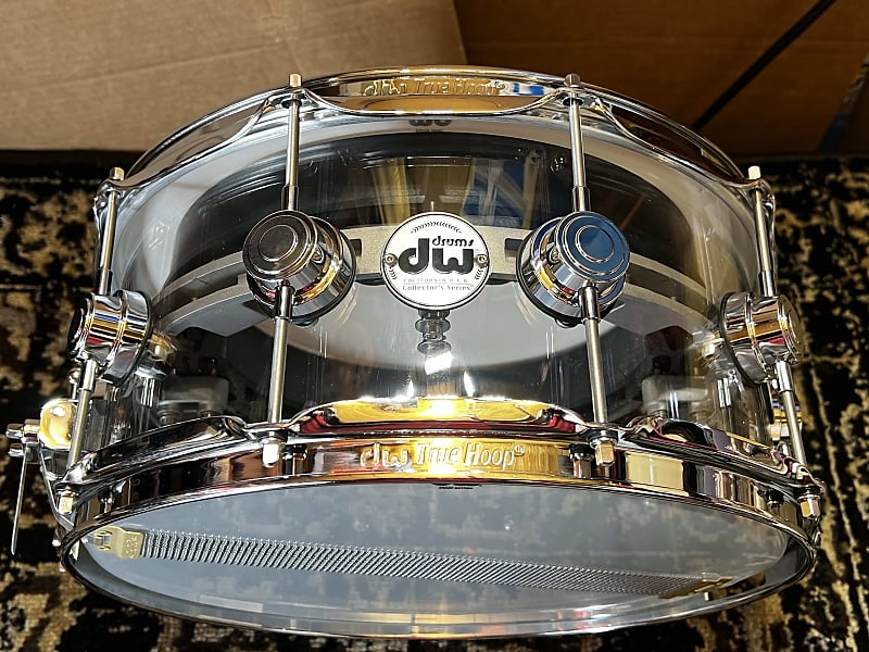 DW 6.5" x 14" Collector's Series Acrylic Snare Drum w/ Zikit | Reverb