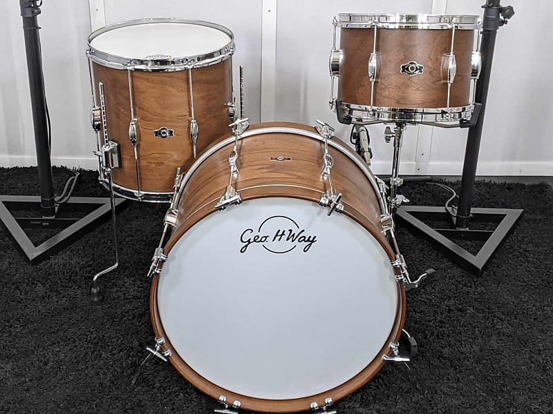 George Way Tradition Walnut 3-piece drum kit 12x8, 14x14, | Reverb