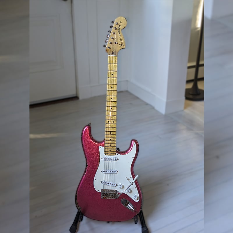 Fender Stratocaster 2017 Heavy Relic Red Sparkle with Fender | Reverb