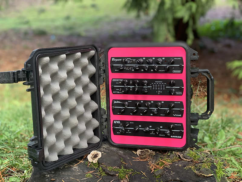 Burns Delta Model 4 Slot Case, Atomic Pink, Synergy Randall | Reverb