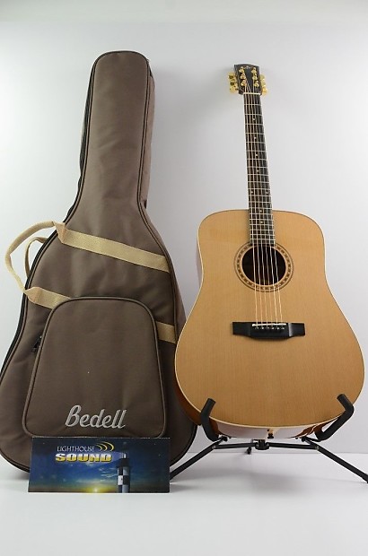 Bedell TB-17-G Dreadnaught Acoustic Guitar - Natural w/ Gig | Reverb